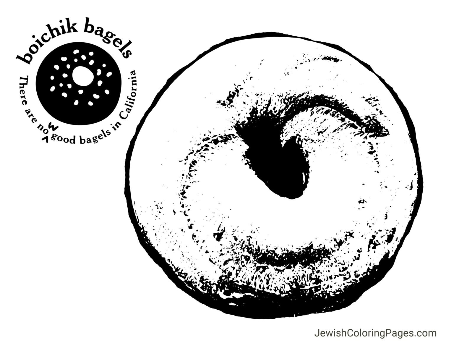 Boichik Bagels Free Printable Coloring Page - Jewish Coloring Pages