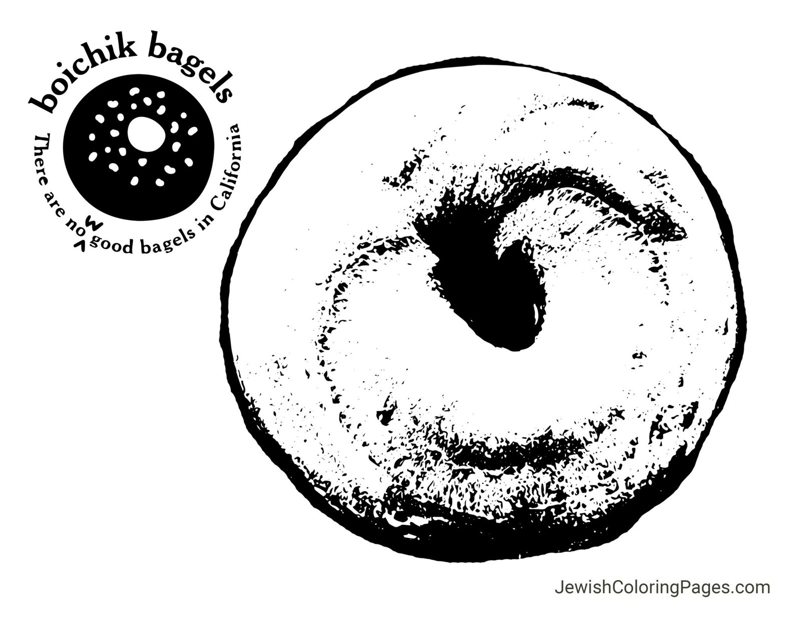 Boichik Bagels Free Printable Coloring Page - Jewish Coloring Pages